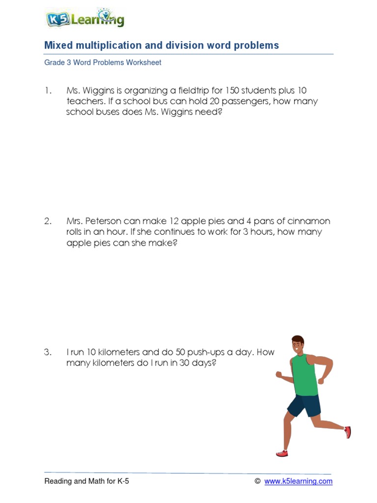 Grade 3 Mixed Multiplication and Division Word Problems F | PDF Grade 3 Mixed Multiplication and Division Word Problems F | PDF