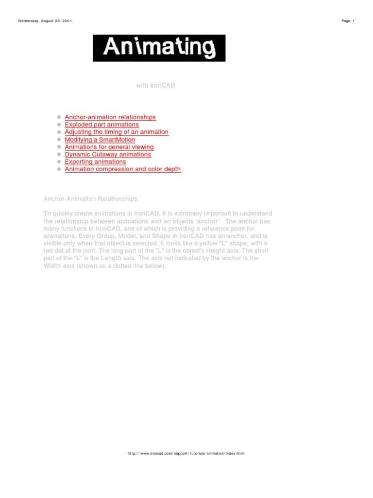 Animation in IronCAD | Download Free PDF | Rotation Around A Fixed Axis ...