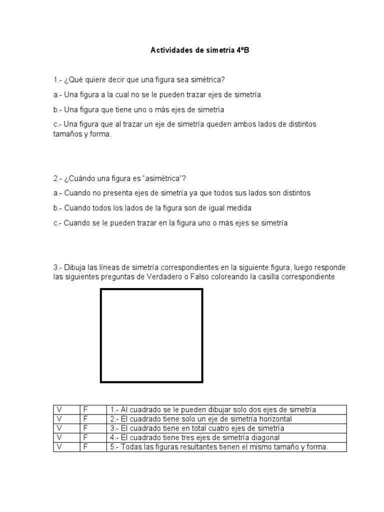 Guia Ejes de Simetria | PDF