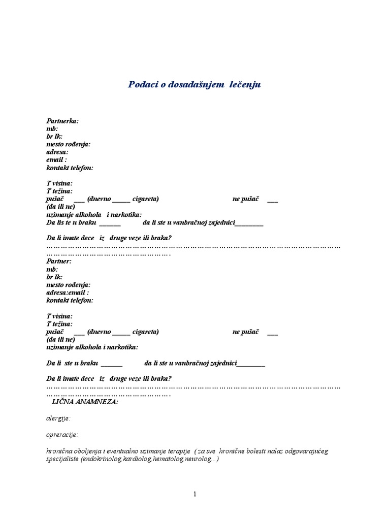 Upitnik Nov | PDF