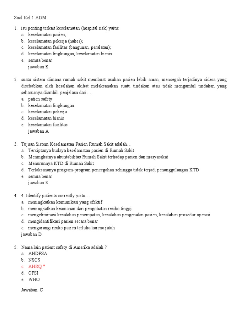 Soal Kel 1 ADM | PDF