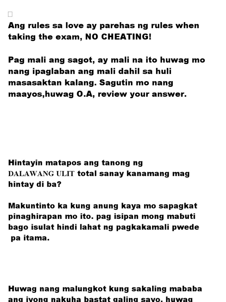 Hugot Instructions | PDF