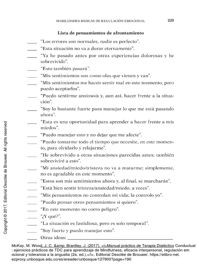 Regulacion Emocional | PDF | Terapia dialéctica conductual | Yoga