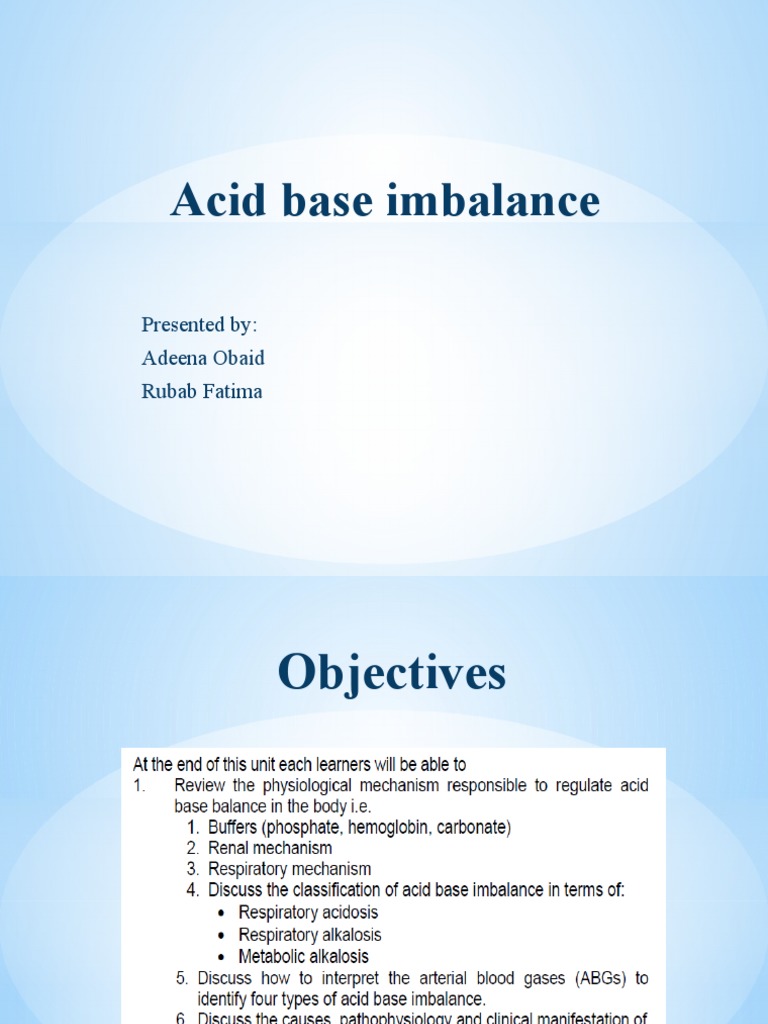 Acid Base Balance | PDF | Buffer Solution | Physiology
