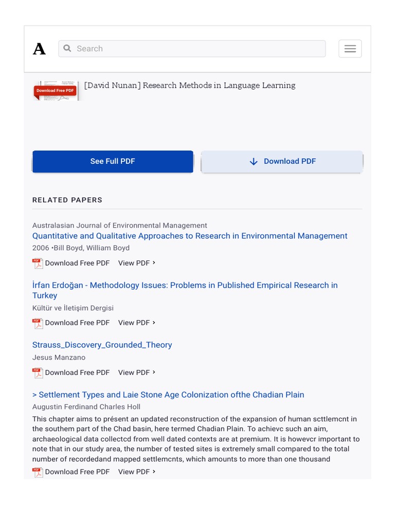 (PDF) (David Nunan) Research Methods in Language Learning Yeferson ... (PDF) (David Nunan) Research Methods in Language Learning Yeferson ...