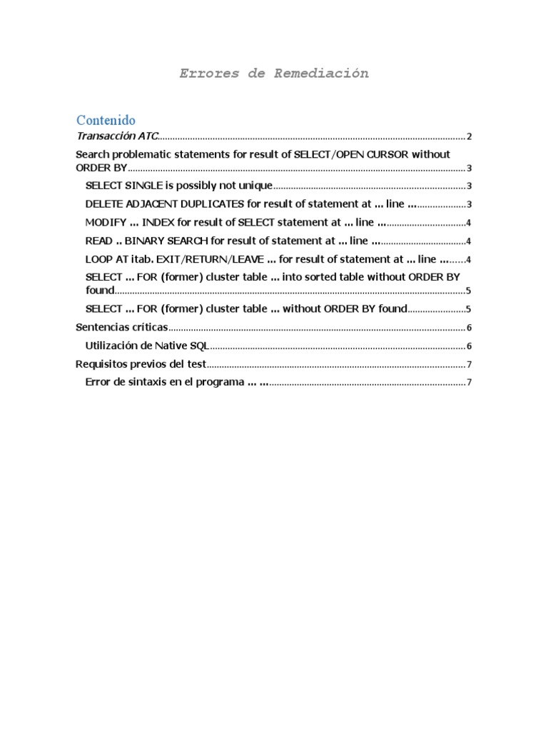 Solucionar Errores de Remediación | PDF | Information Science | Software Development