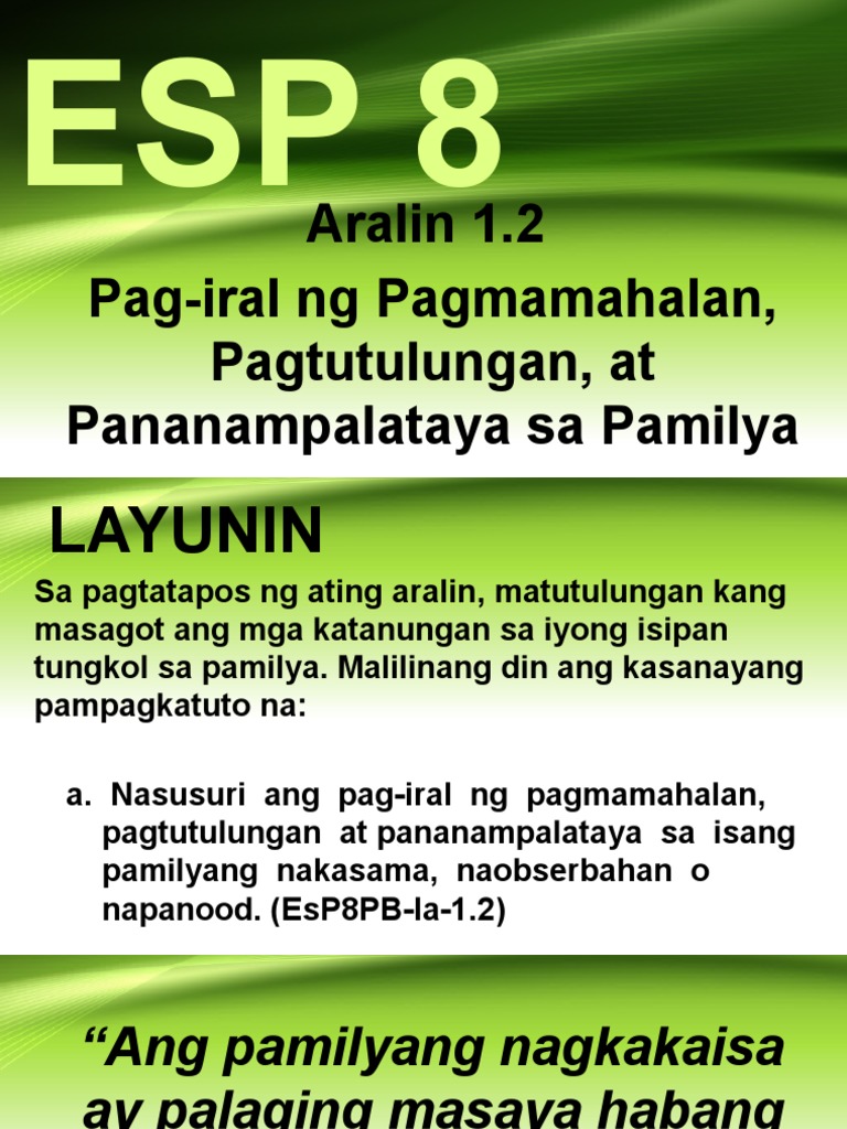 Esp 8 - WK1 - Aralin - 2 | PDF