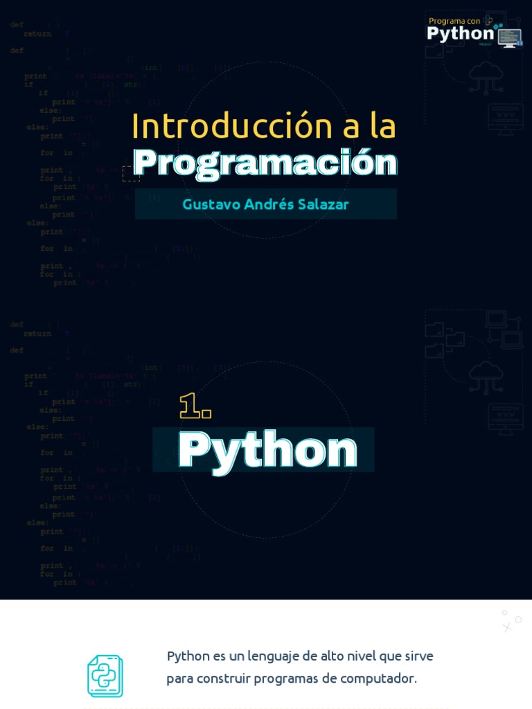 Introduccion A Python | PDF | Python (lenguaje de programación ... Introduccion A Python | PDF | Python (lenguaje de programación ...