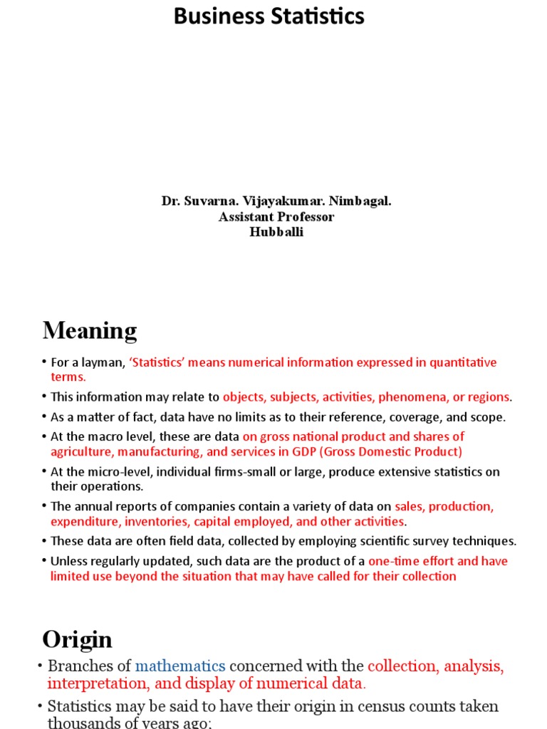 Business Statistics Introduction | PDF | Statistics | Histogram