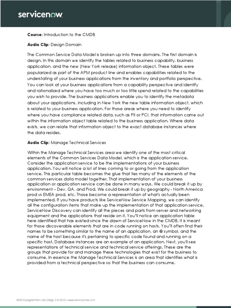 CSDM Overview Audio Script | PDF | Application Software | Data Model