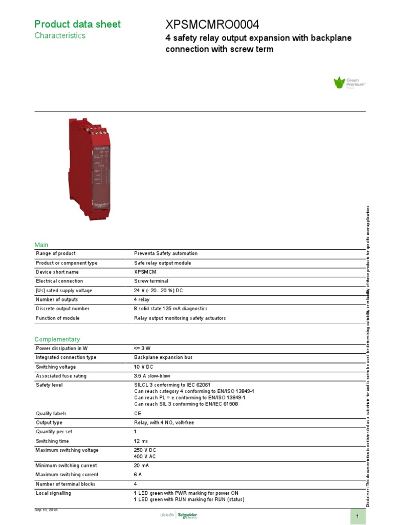 Preventa XPS MP_ XPS MC_ XPS MCM_XPSMCMRO0004 | PDF | Relay | Components