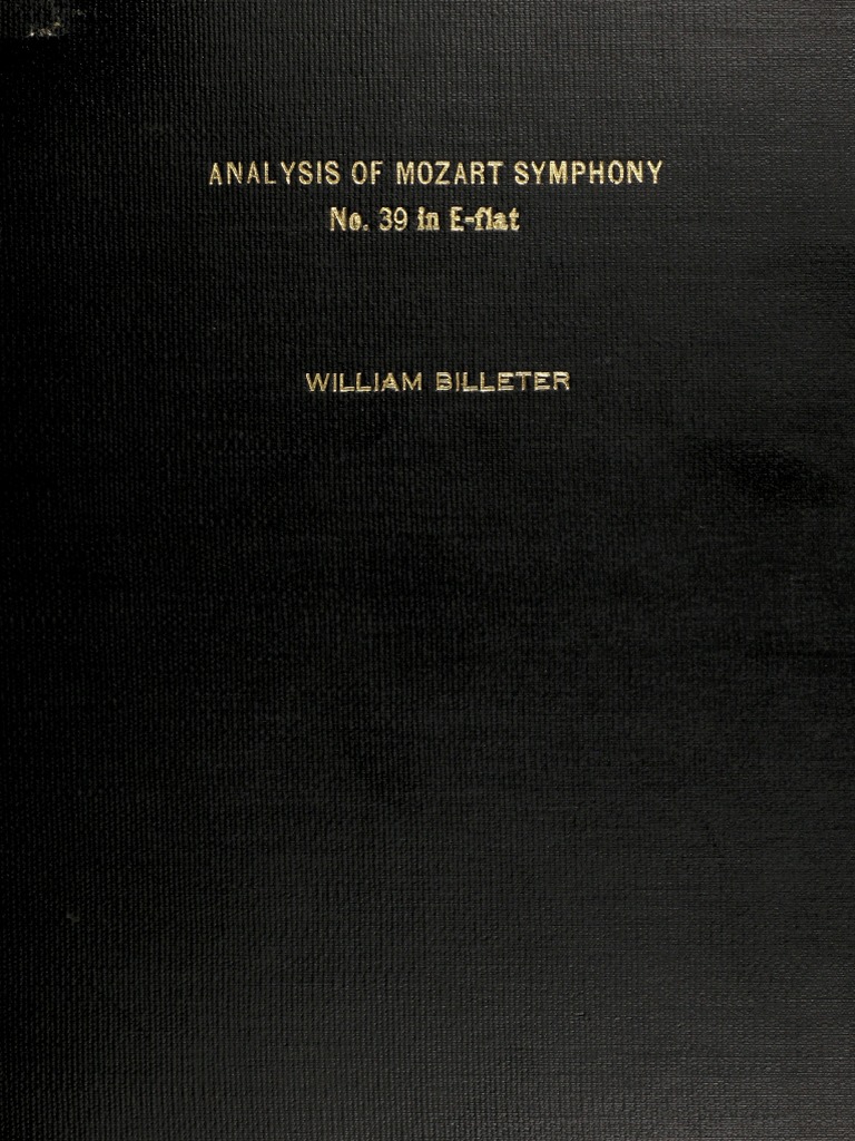 Analysis of Mozart's Symphony No. 39 | PDF | Wolfgang Amadeus Mozart ...