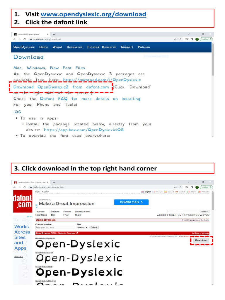 How To - OpenDyslexic Font | PDF