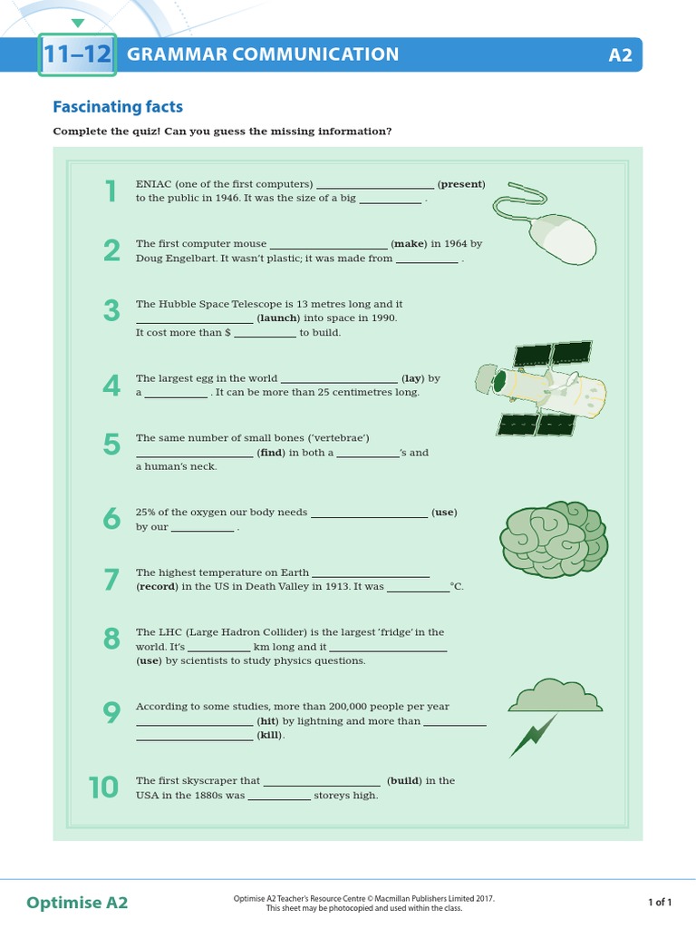 OPT A2 GramCom Units11-12 Worksheet | PDF | Physical Sciences | Astronomy
