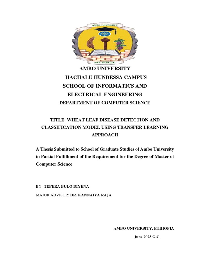 Wheat Leaf Disease Detection And Classification Using Transfer Learning Approach Pdf Deep