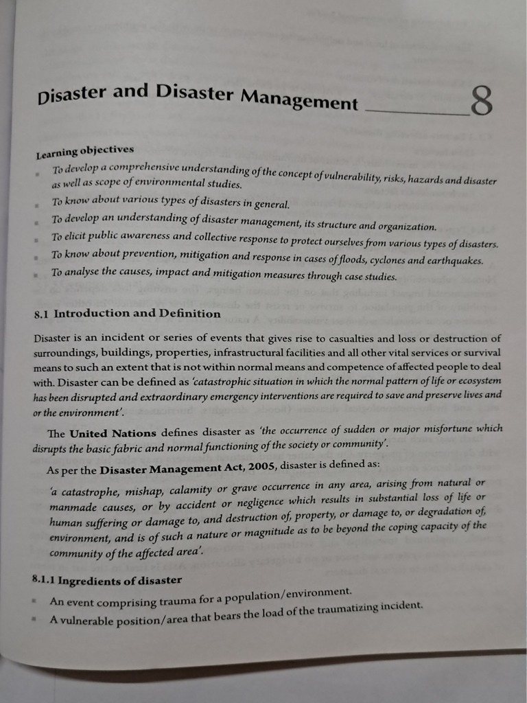 Disaster and Disaster Management | PDF