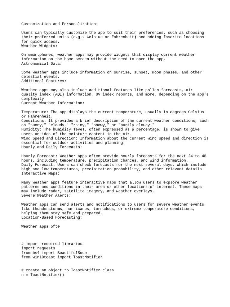 Futurastic Project | PDF | Weather Forecasting | Weather