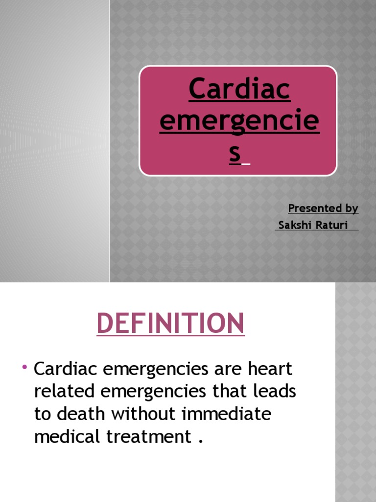 Cardiac Emergencies (Autosaved) | PDF | Coronary Artery Disease ...