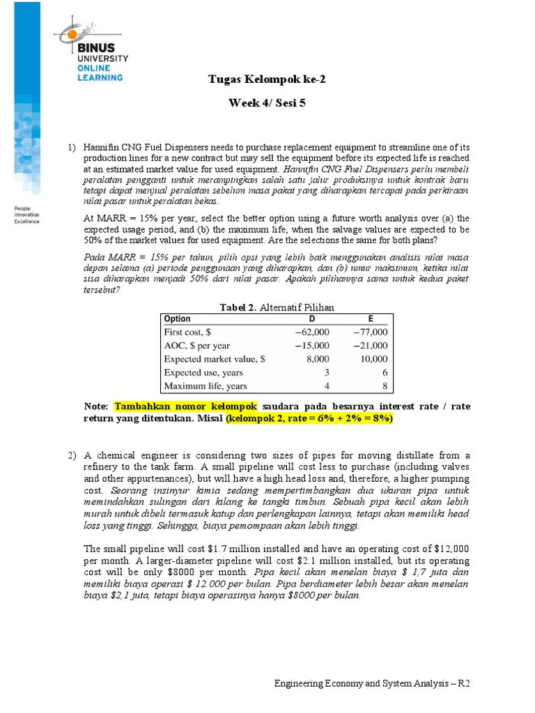 TK2 W4 Engineering Economy Team 2 | PDF
