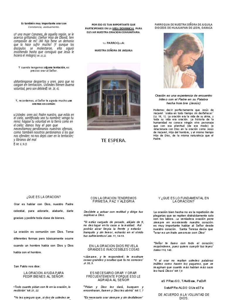 triptico-de-la-oracion 2 | PDF | Oración | Jesús