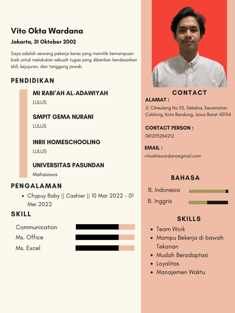 CV - Vito Okta Wardana | PDF