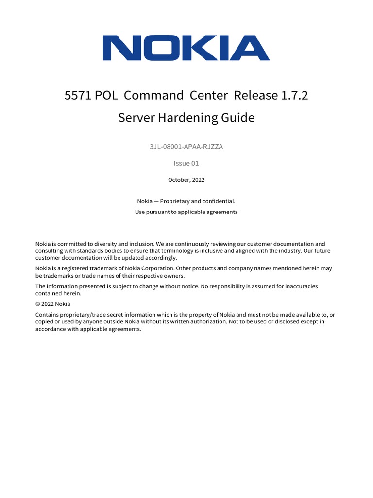 5571 PCC Release 1 - 7 - 2 Server Hardening Guide Total | PDF | Port (Computer Networking ...