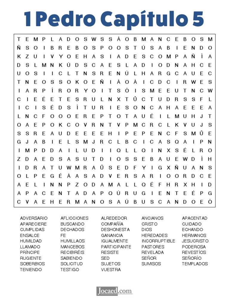 1pedro 5 Sopa de Letras | PDF