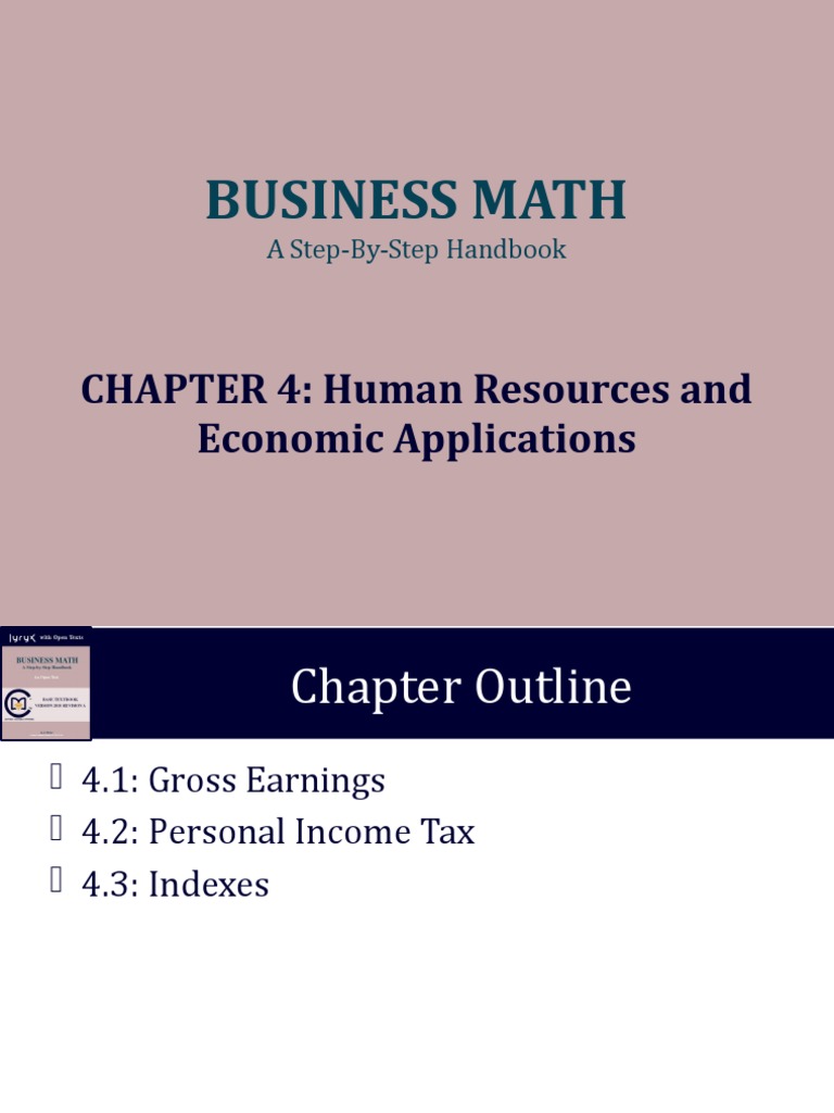 Olivier Business Math Chapter 4 Unit 2 | PDF | Overtime | Salary