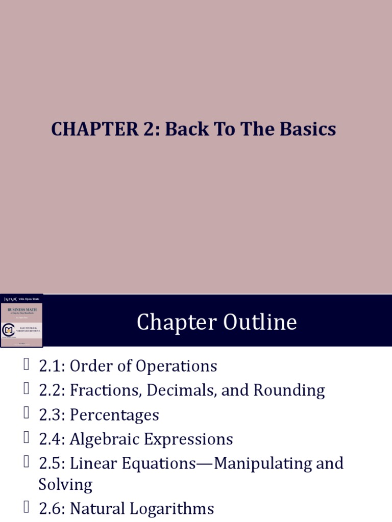 Business Math Fundamentals Explained | PDF | Mathematics | Arithmetic