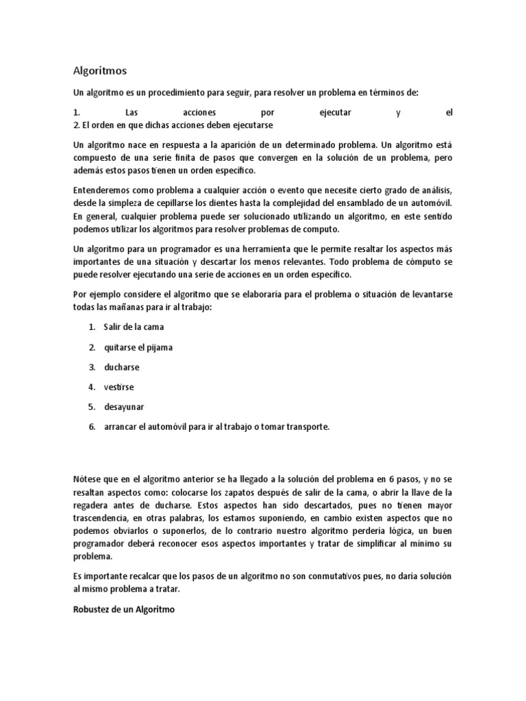 Algoritmos | PDF | Algoritmos | Lenguaje de programación Algoritmos | PDF | Algoritmos | Lenguaje de programación