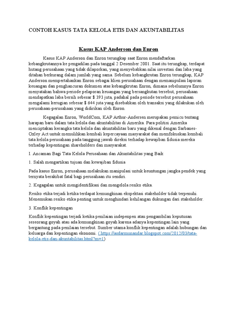 Contoh Kasus Dan Kesimpulan Etika Profesi | PDF