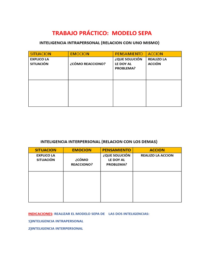 Trabajo Practico Modelo Sepa | PDF