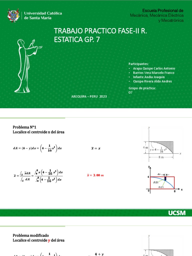 Trabajo Practico Fase-Ii R. Estatica Gp. 7 | PDF | Ingeniería mecánica