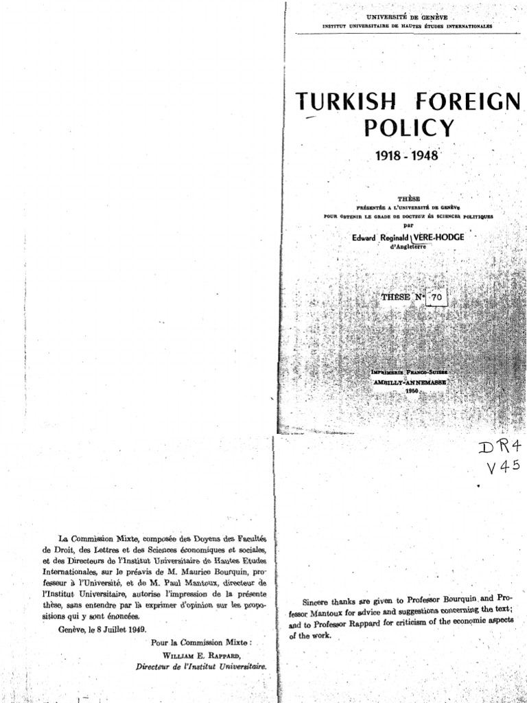 Turkish Foreign Policy | PDF