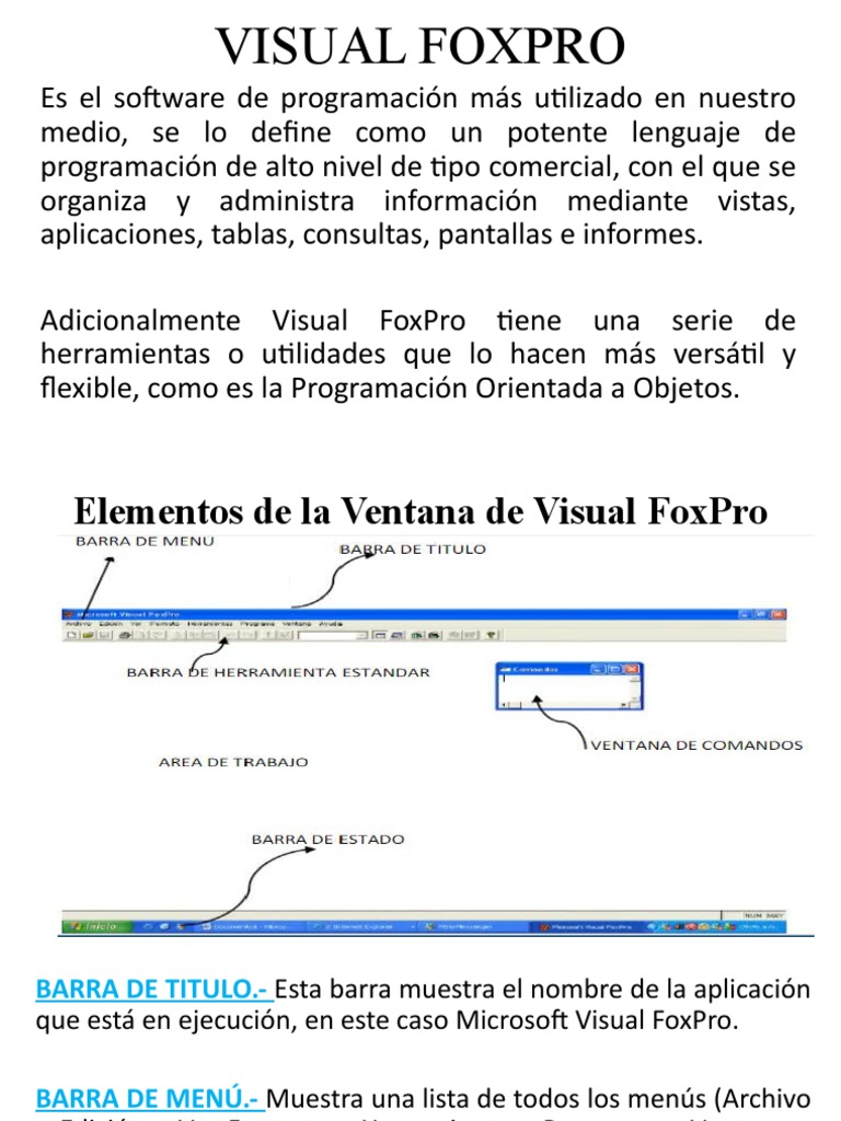 Visual Foxpro Generalidades y Barras | PDF | Programación | Programa de computadora