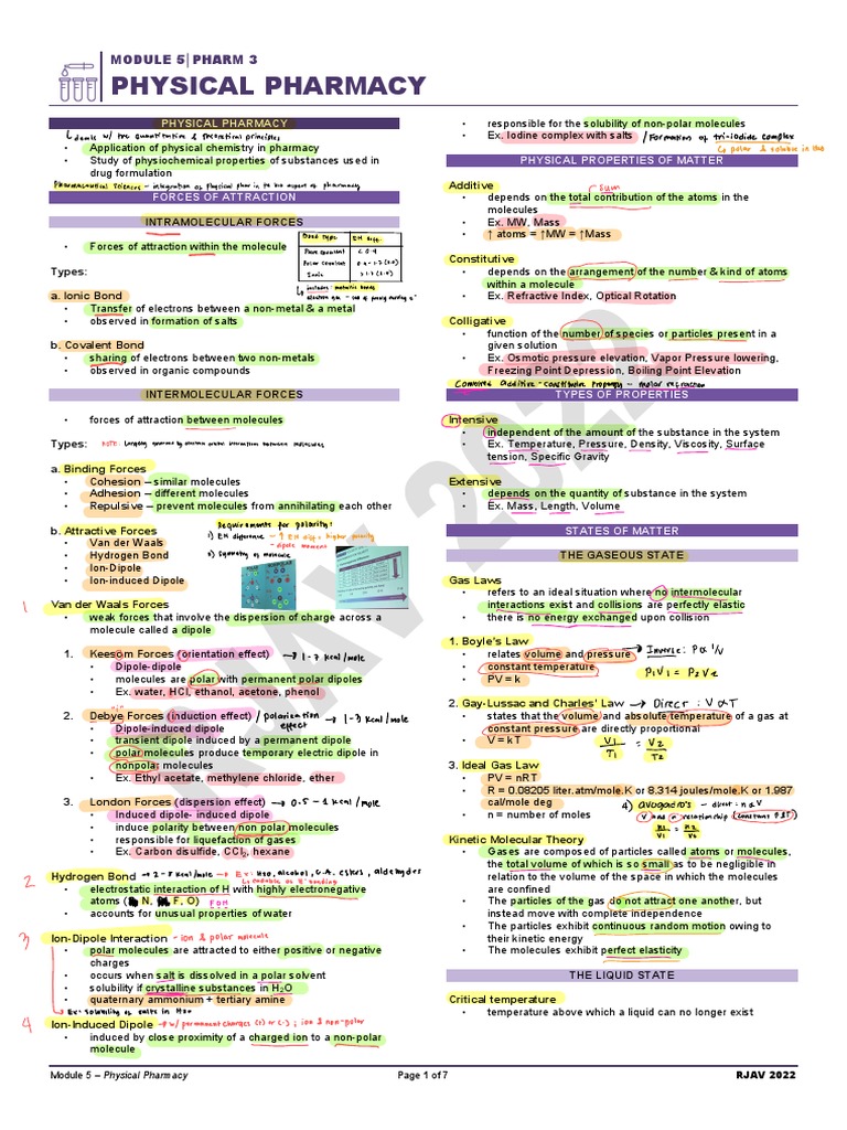 5.3 Physical Pharmacy | PDF | Intermolecular Force | Chemical Polarity