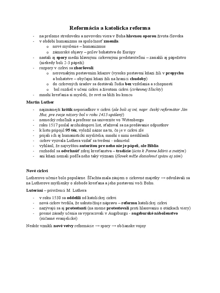 13 Reformácia | PDF