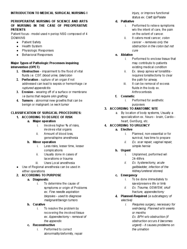 MSN Module 1 | PDF | Anesthesia | Surgery