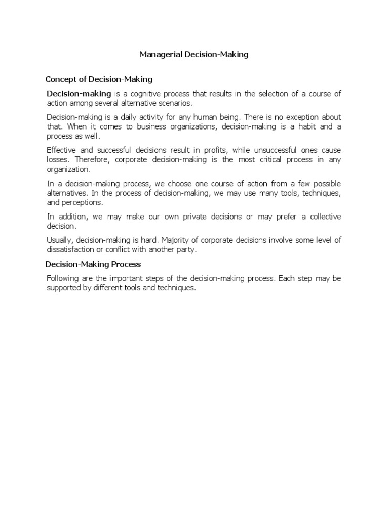 Managerial Decision Making | PDF | Decision Making | Simulation