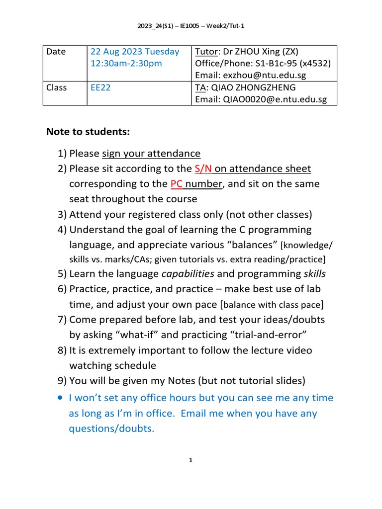 Ie1005-W2t1 ZX | PDF | C (Programming Language) | Computer File