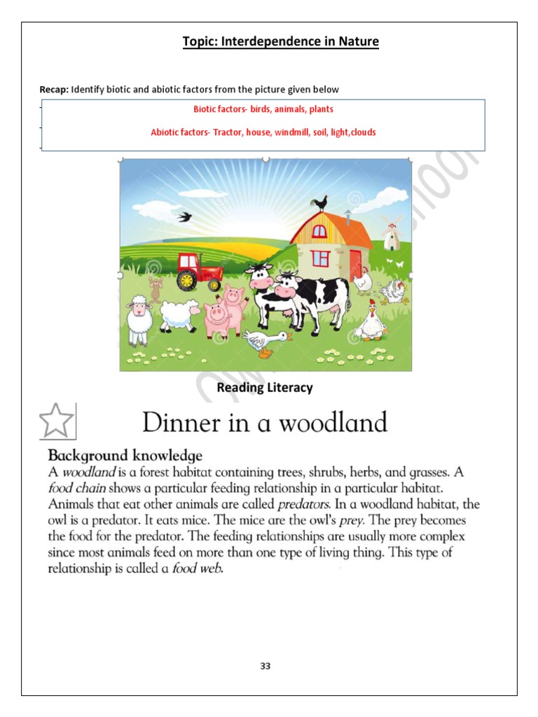 Interdependence in Nature - WB - Answer Key | PDF | Predation | Food Web