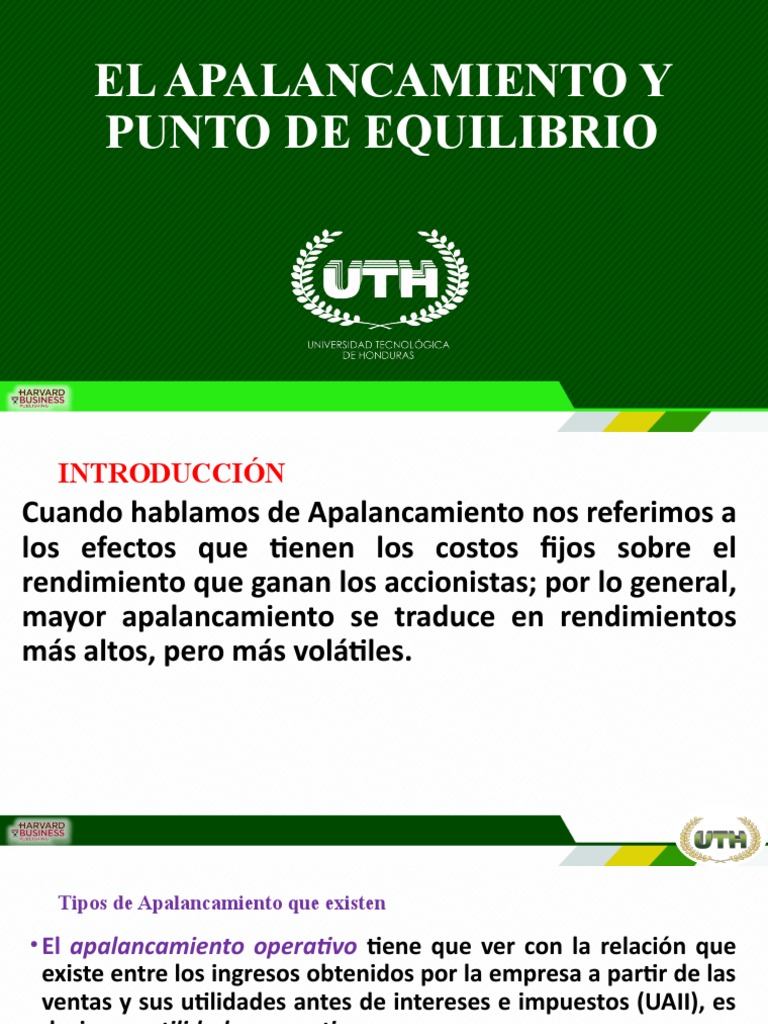 Tema 1 Apalancamiento y Punto de Equilibrio | PDF | Apalancamiento (Finanzas) | Compartir (Finanzas)
