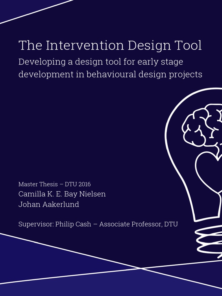 Intervention Design Tool for Behavioural Projects | PDF | Theory | Design
