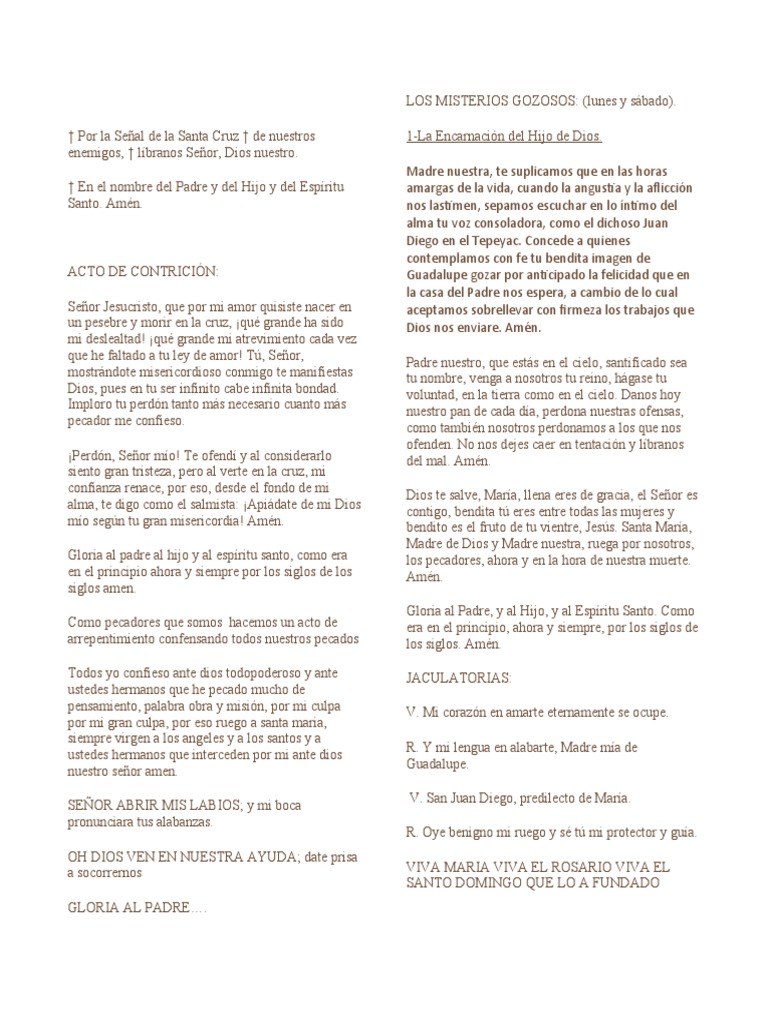 Santo Rosario | PDF | María, madre de Jesús | Creencia y doctrina cristiana