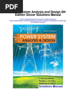 Power System Analysis and Design 6th Edition Glover Solutions Manual ...