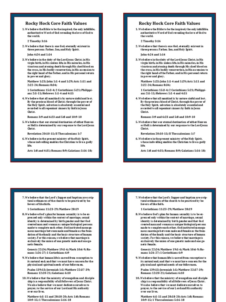 Our Faith Values | PDF | Jesus | Sin