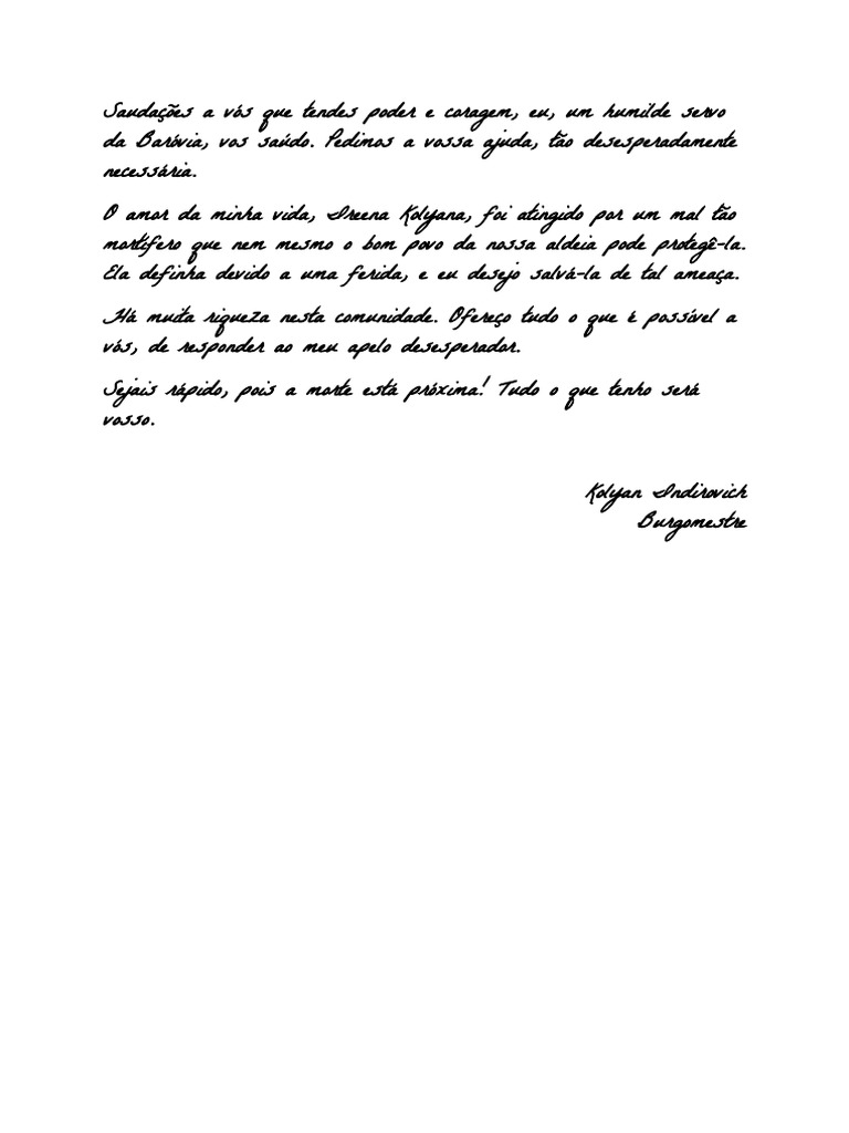 A Carta de Kolyan Indirovich (Versão 1) | PDF