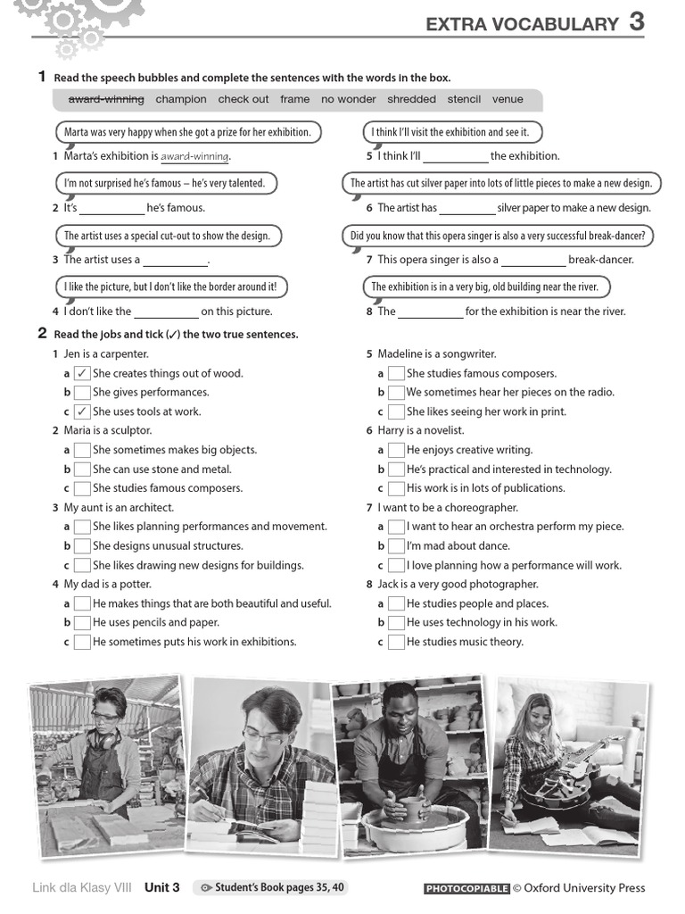 Link L8 U3 Extra Vocabulary Ws | PDF