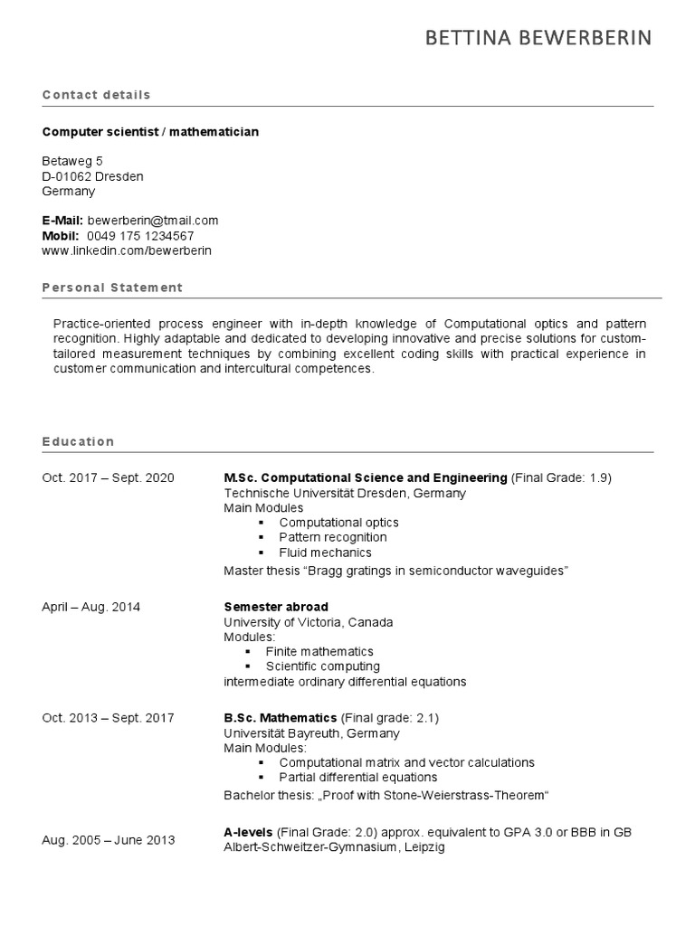 CV Resume With Notes | PDF | Résumé