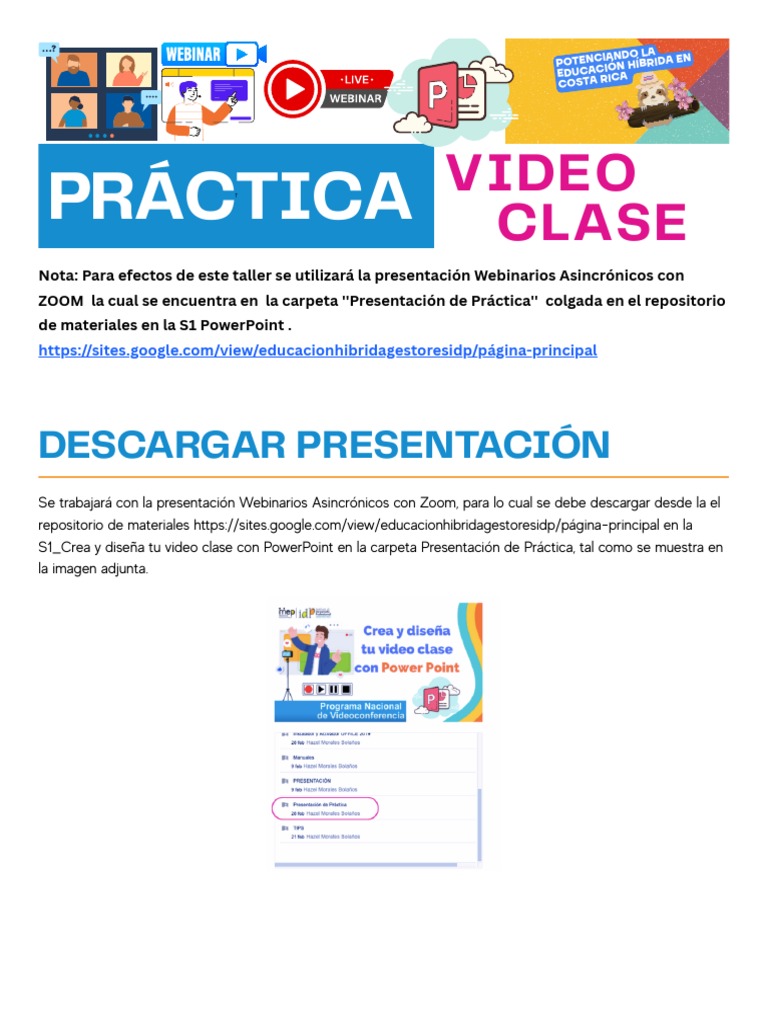 Práctica Taller Videoclase Con Power Point | PDF | Microsoft PowerPoint | Youtube